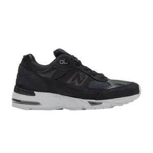 NEW BALANCE 991 Made In England Reptile Sneakers - Black