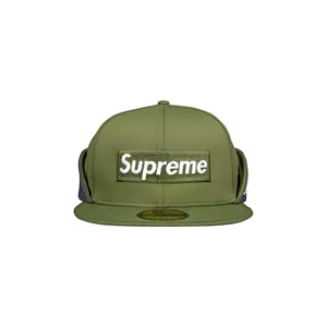 Supreme X Windstopper Earflap Box Logo New Era Cap - Green