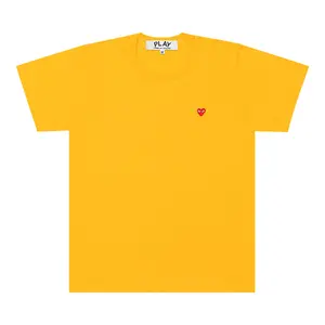 Play Comme Des Garcon Small Heart T-shirt - Yellow