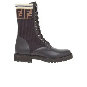 Fendi Ff Rockoko Biker Boot - Black