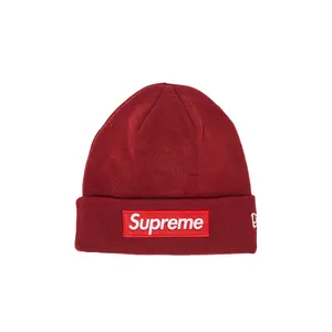 Supreme X New Era Box Logo Beanie - Red