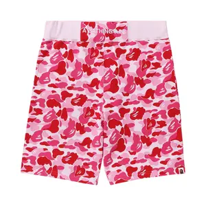 A BATHING APE Abc Camo Sweatshorts - Pink