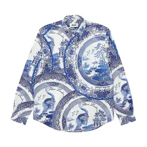 PALACE China Plate Shirt 'navy - Blue
