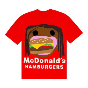 TRAVIS SCOTT X Cactus Plant Flea Market Burger Mouth T-shirt - Red