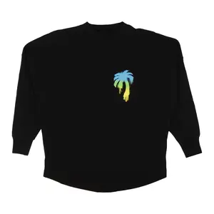 Palm Angels Sprayed Palm Logo Over Tee /green - Black