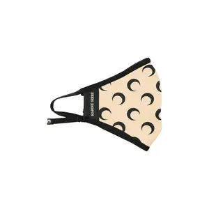 MARINE SERRE Branded Daily Mask 'all Over Moon - Tan