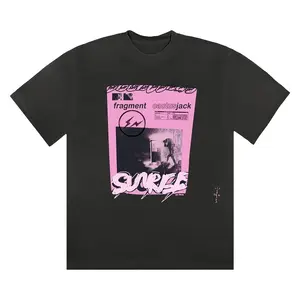 CACTUS JACK BY TRAVIS SCOTT For Fragment Pink Sunrise Tee - Black