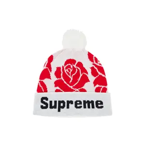 Supreme Rose Beanie - White