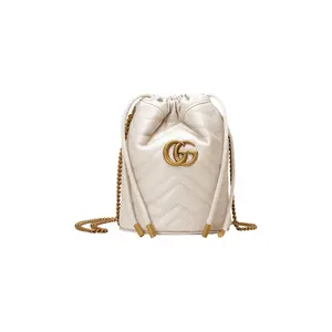 Gucci Gg Marmont Mini Bucket Bag - White