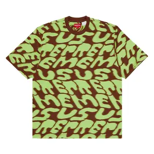 Supreme Stacked Intarsia Short-sleeve Top - Brown