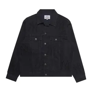 Supreme X New York Yankees Denim Trucker Jacket - Black
