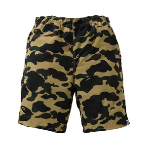 A BATHING APE 1st Camo Beach Shorts - Yellow