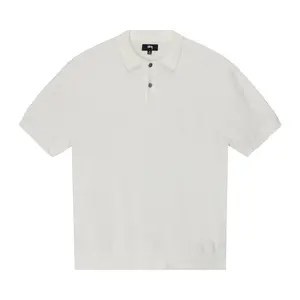 StÜssy Textured Short-sleeve Polo Sweater 'bone - Cream