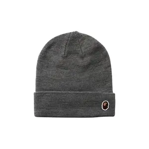 A BATHING APE Ape Head Knit Cap - Grey