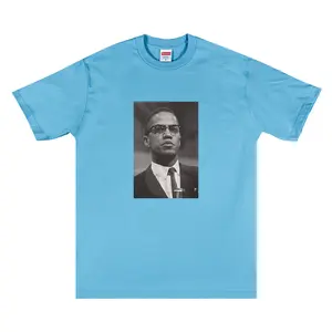 Supreme Malcolm X Tee 'light Slate - Blue