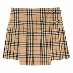 Burberry Classic Check Kilt Mini Skirt 'archive Beige Ip Check