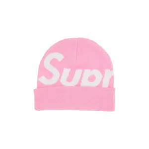Supreme Supreme Big Logo Beanie Pink