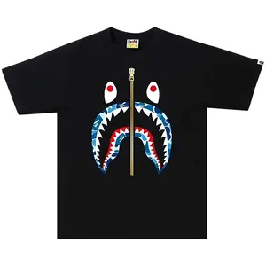 A BATHING APE Abc Camo Shark Tee /blue - Black
