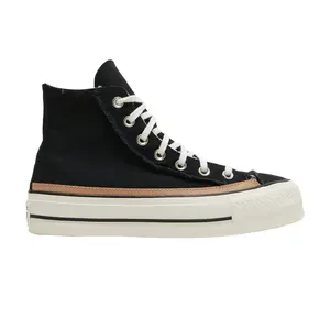 CONVERSE Chuck Taylor All Star Raw Edge Platform High Top Sneakers - Black