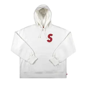 Supreme S Logo Hooded Sweatshirt - White