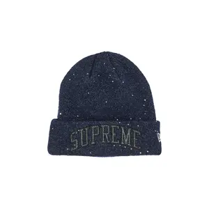 Supreme X New Era Metallic Arc Beanie - Blue