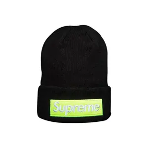 Supreme New Era Box Logo Beanie - Black