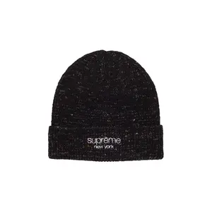 Supreme Rainbow Speckle Beanie - Black