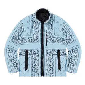 Supreme Reversible Bandana Fleece Jacket - Blue