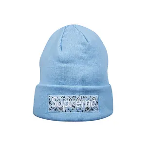 Supreme X New Era Box Logo Beanie - Blue
