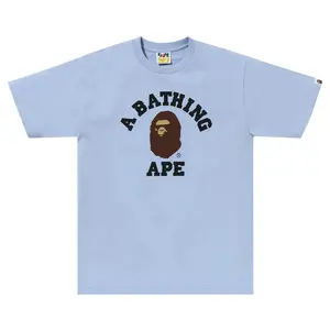 A BATHING APE Pigment College Tee 'sax - Blue