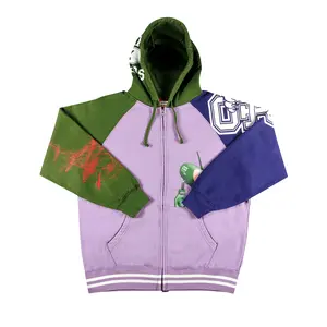 Supreme X Junya Watanabe X Comme Des Garçons Zip Up Hooded Sweatshirt - Purple
