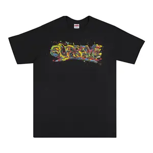 Supreme Paint Logo Tee - Black