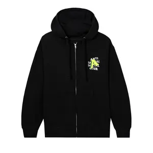 ANTI SOCIAL SOCIAL CLUB A Is For Zip Hoodie - Black
