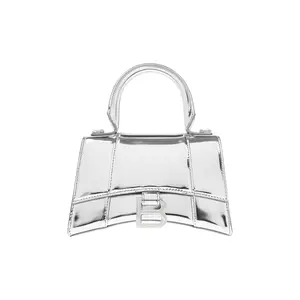 Balenciaga Hourglass Top Handle Bag - Silver