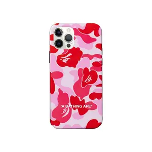 A BATHING APE Abc Camo Iphone 12/12 Pro Case - Pink