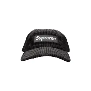 Supreme Corduroy Camp Cap - Black