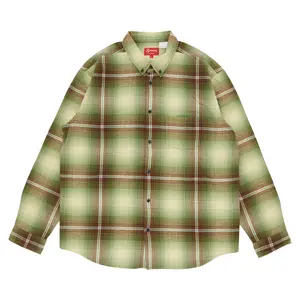 Supreme Shadow Plaid Flannel Shirt - Green | Editorialist