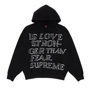 Supreme Stronger Than Fear Hooded Sweatshirt - Black