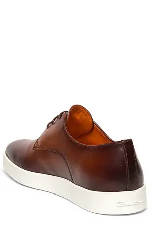 Santoni Dilate Leather Derby Sneakers - Brown