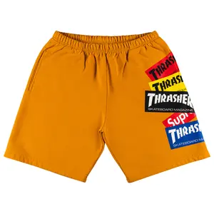 Supreme X Thrasher Multi Logo Sweatshorts - Gold