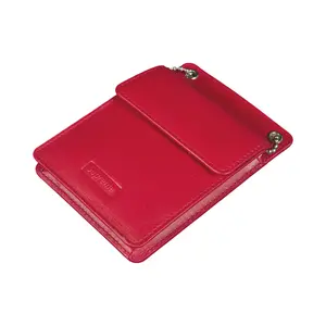 Supreme Leather Id Holder And Wallet - Red