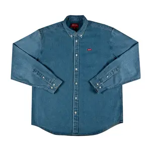 Supreme Small Box Twill Shirt 'denim - Blue