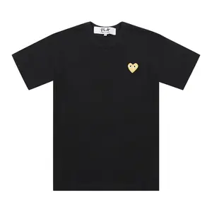 Play Comme Des Garcon Gold Heart T-shirt - Black