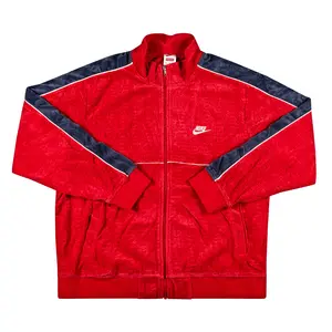 Supreme X Nike Velour Track Jacket - Red