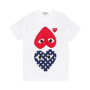 Play Comme Des Garcon Polka Dot Heart T-shirt
