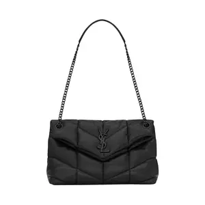 Saint Laurent Loulou Puffer Shoulder Bag - Black