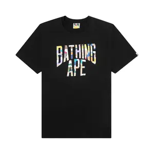 A BATHING APE Multi Camo Nyc Logo Tee - Black