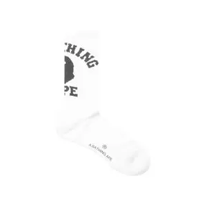A BATHING APE College Socks - White