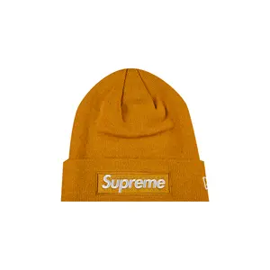 Supreme X New Era Box Logo Beanie - Yellow