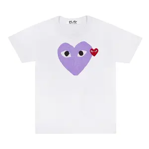 Play Comme Des Garcon Colored Heart Tee - White